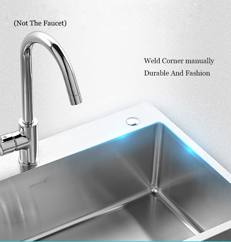 Jomoo ZH06158C Big Single Basin Kitchen Sink Stainless Steel Sink For ...