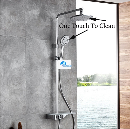 Jomoo Shower Faucet 36699 Dual Shower Head Shower Faucets With Rainfall Shower Head Hand Held ...