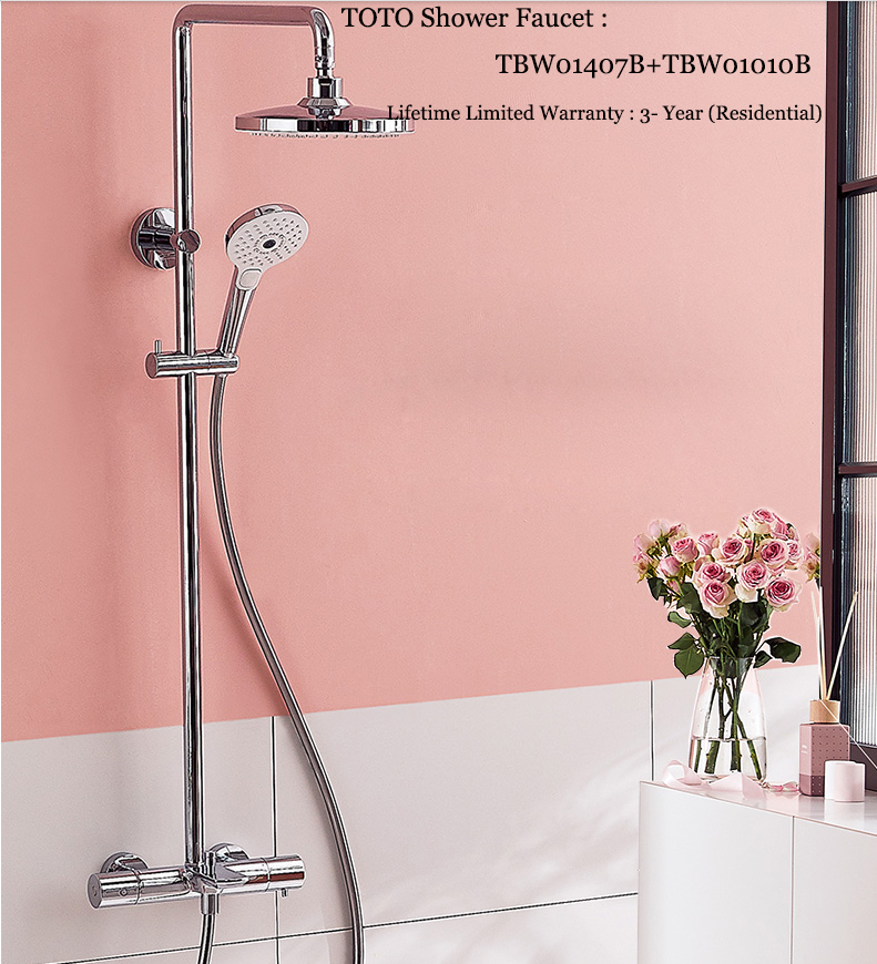 TOTO Shower Faucet TBW01407B Dual Shower Head Tub Spout 1/2 ...